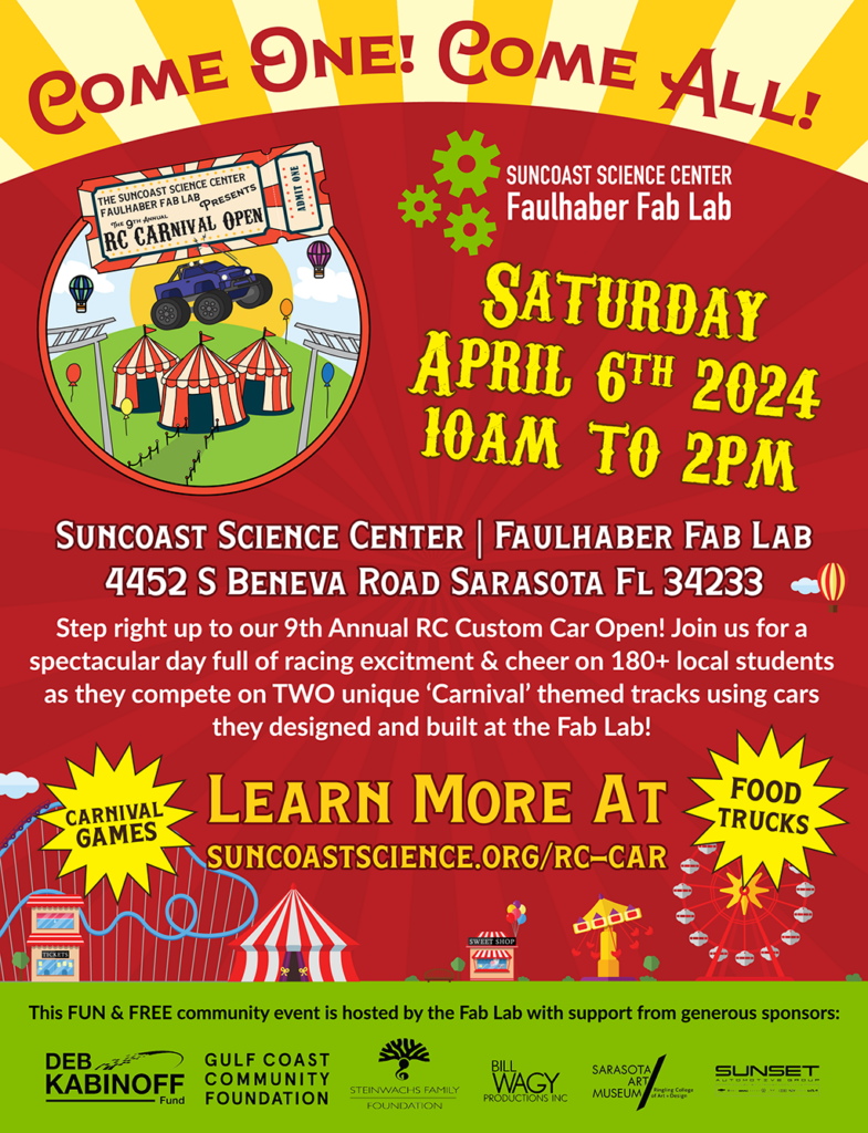 Suncoast Science/Fab Lab – You’re Invited: RC Car